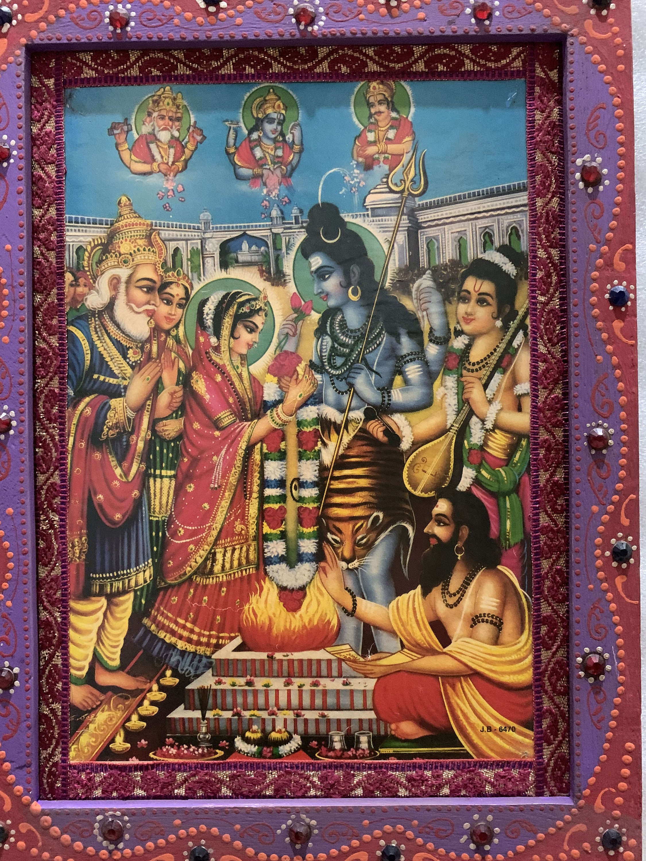 Shiva Parvati Photo Frame Shiv Parvati Vivah/marriage - Etsy