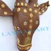 Wooden Cow Head Statue Vintage Indian Nandi Cow Head Handmade - Etsy