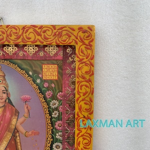 Frame Photo Lakshmi, Laxmi Mata Vintage Photo Frame, Indian Gods Deity ...