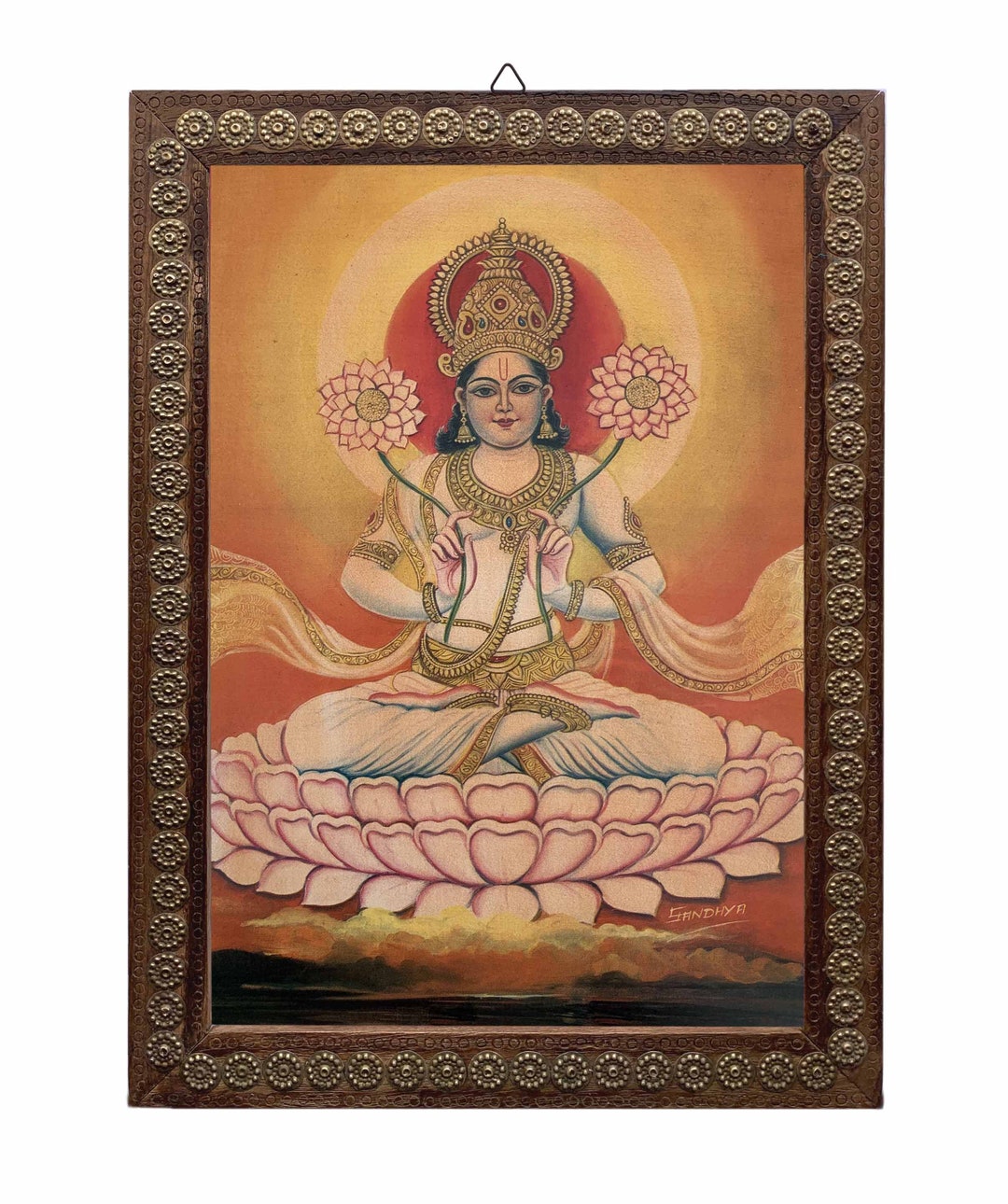 God Indra Surya Photo, Indian Hindu Gods Deities Vintage Picture Frame ...