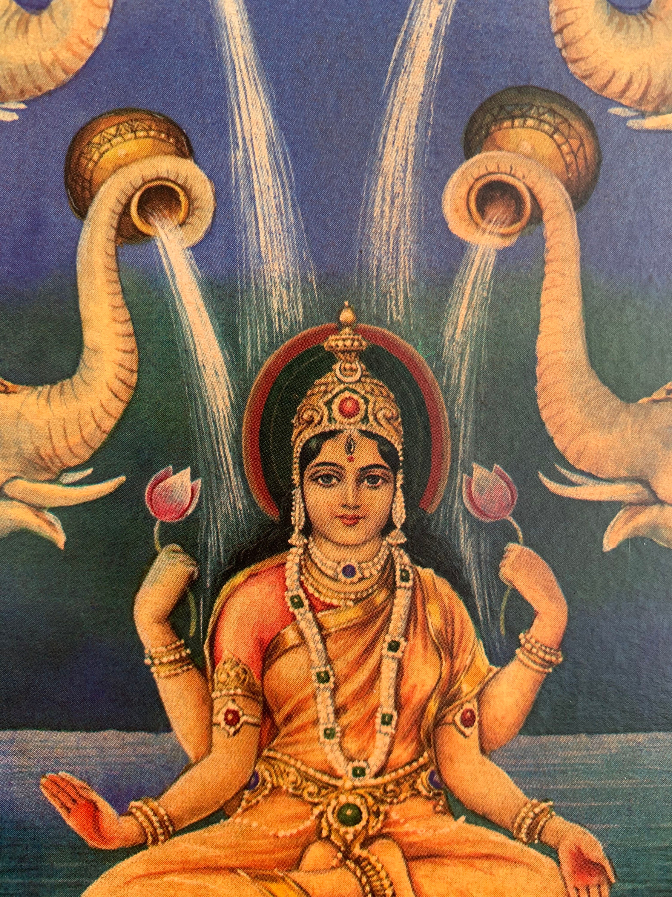 Gaja Lakshmi Photo Frame Indian God Frame Goddess Laxmi Mata - Etsy