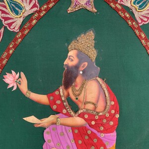 Indian Sage, Rishi Muni Handmade Photo, Vintage Old Indian Devotional ...