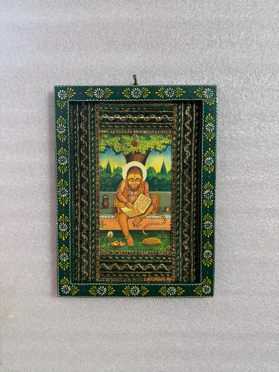 God Hanuman Photo Frame, Bajrangbali Photo, Vintage Indian Deities, God ...