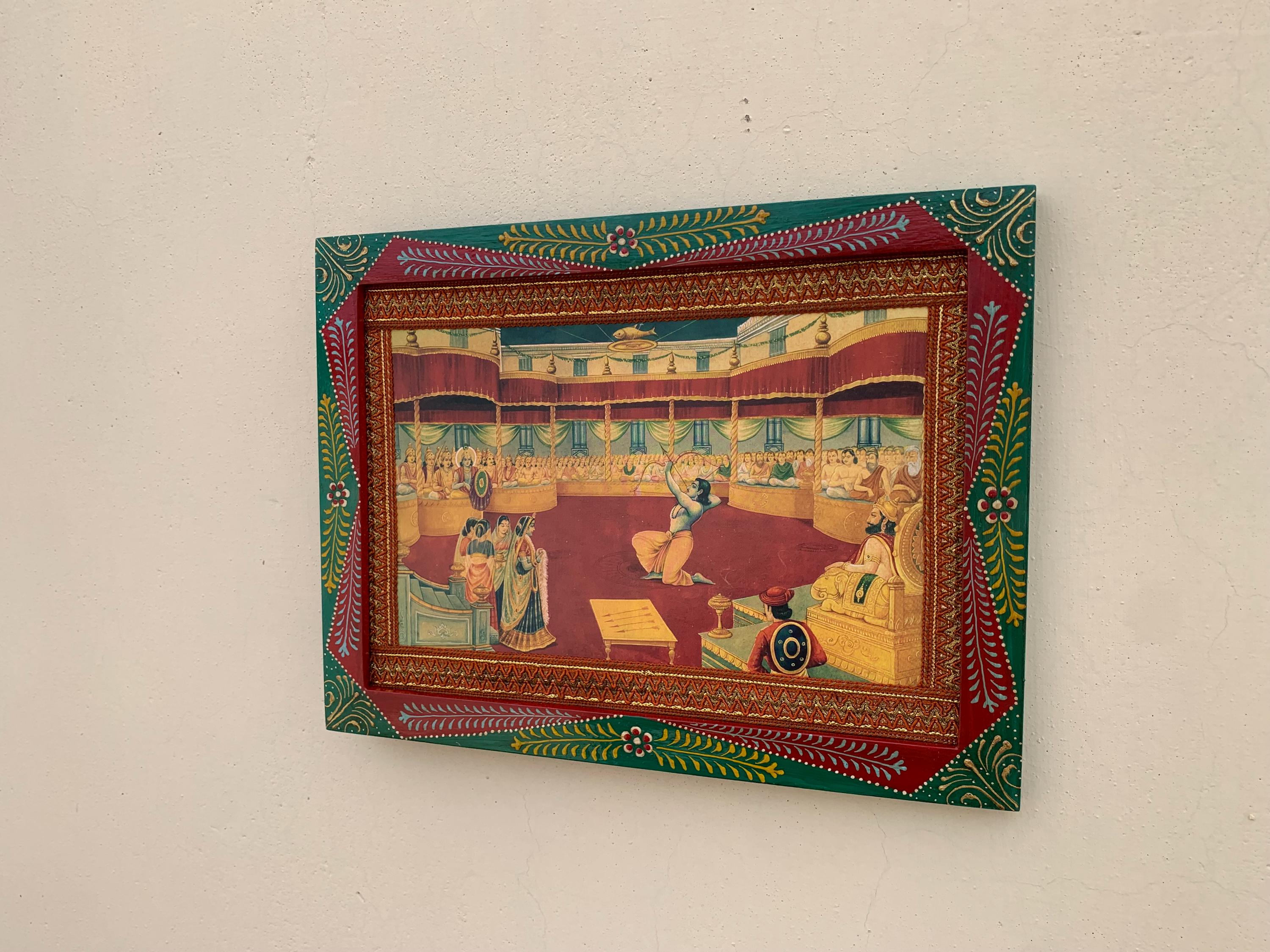 Vintage Arjuna Photo: Draupadi Swayamvara Scene, Indian Mythology Print ...