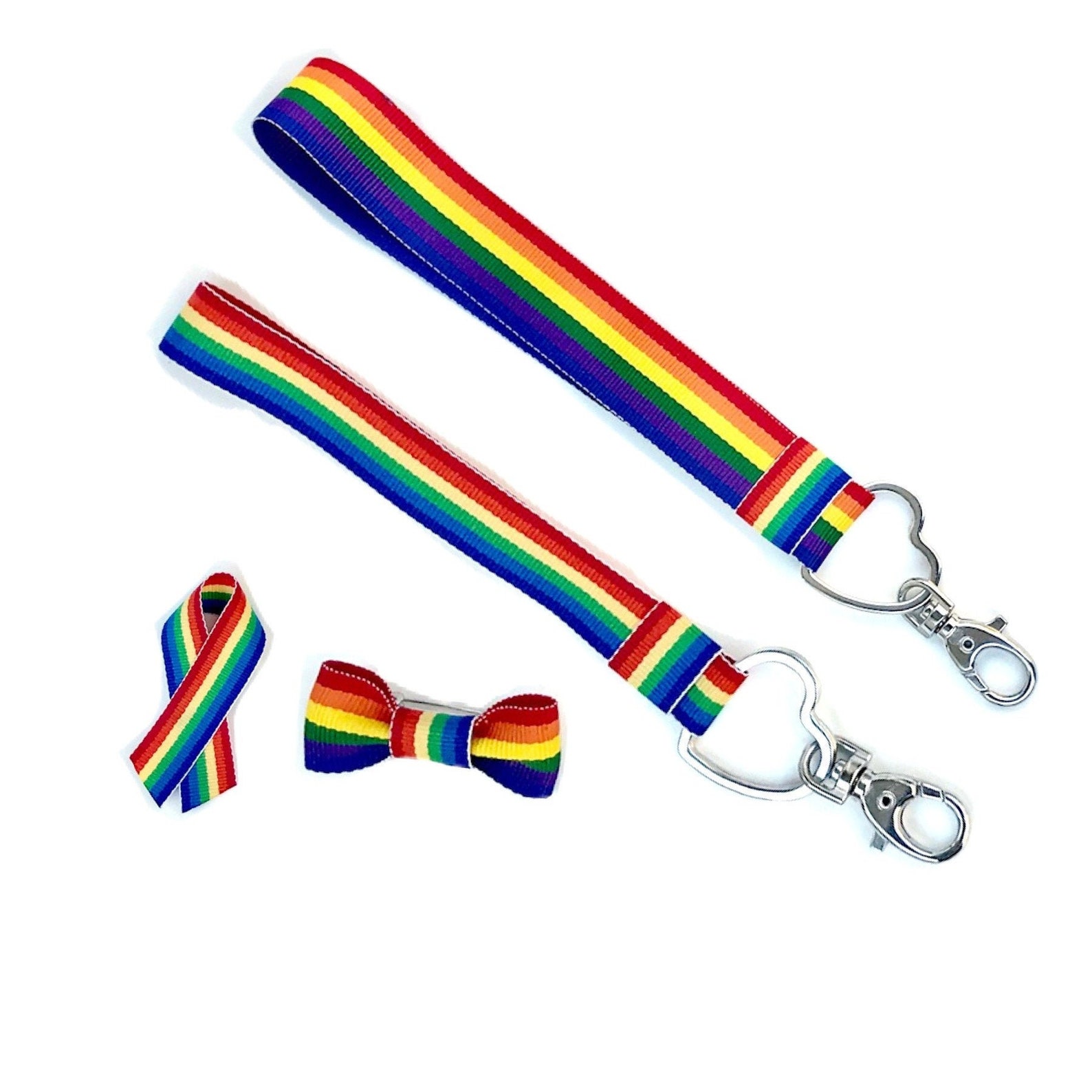 PRIDE! Rainbow Flag Lanyards & Pins - Etsy UK