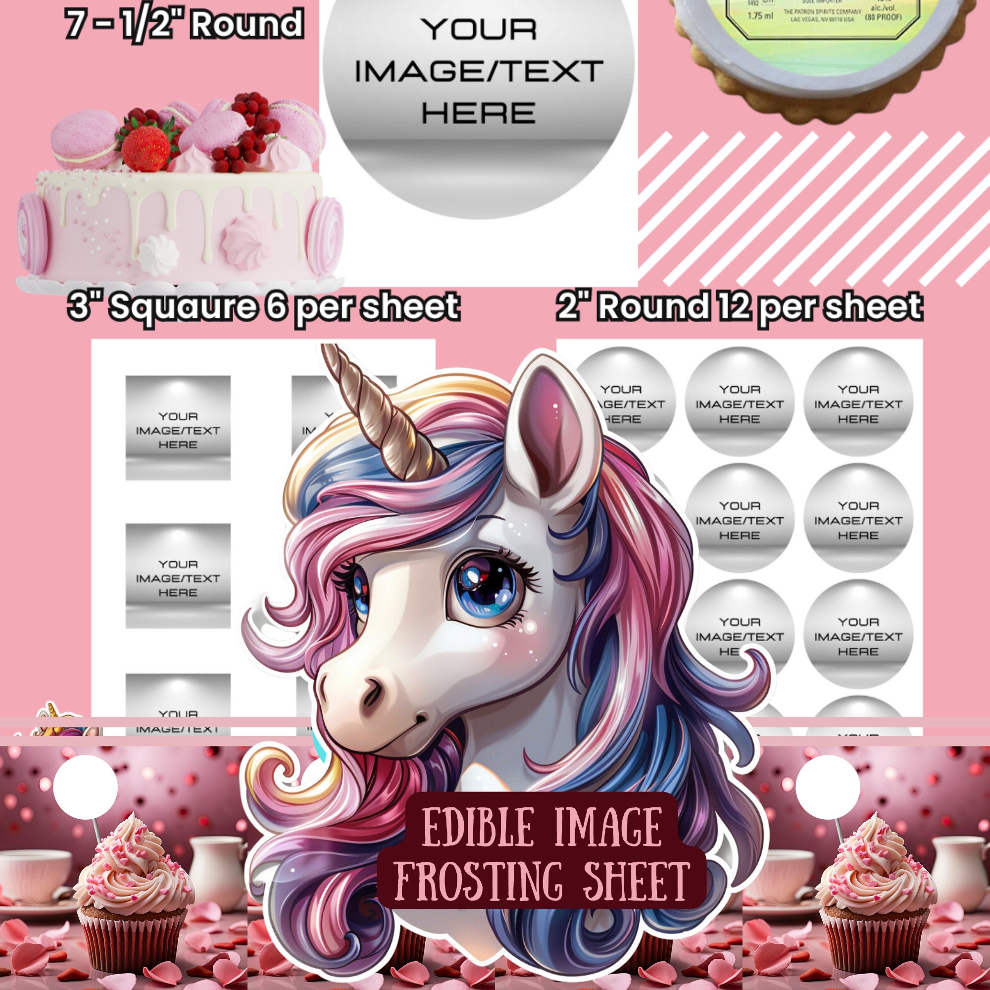 Delightful Edible Image Frosting Sheets for Unique Cake Designs - Etsy