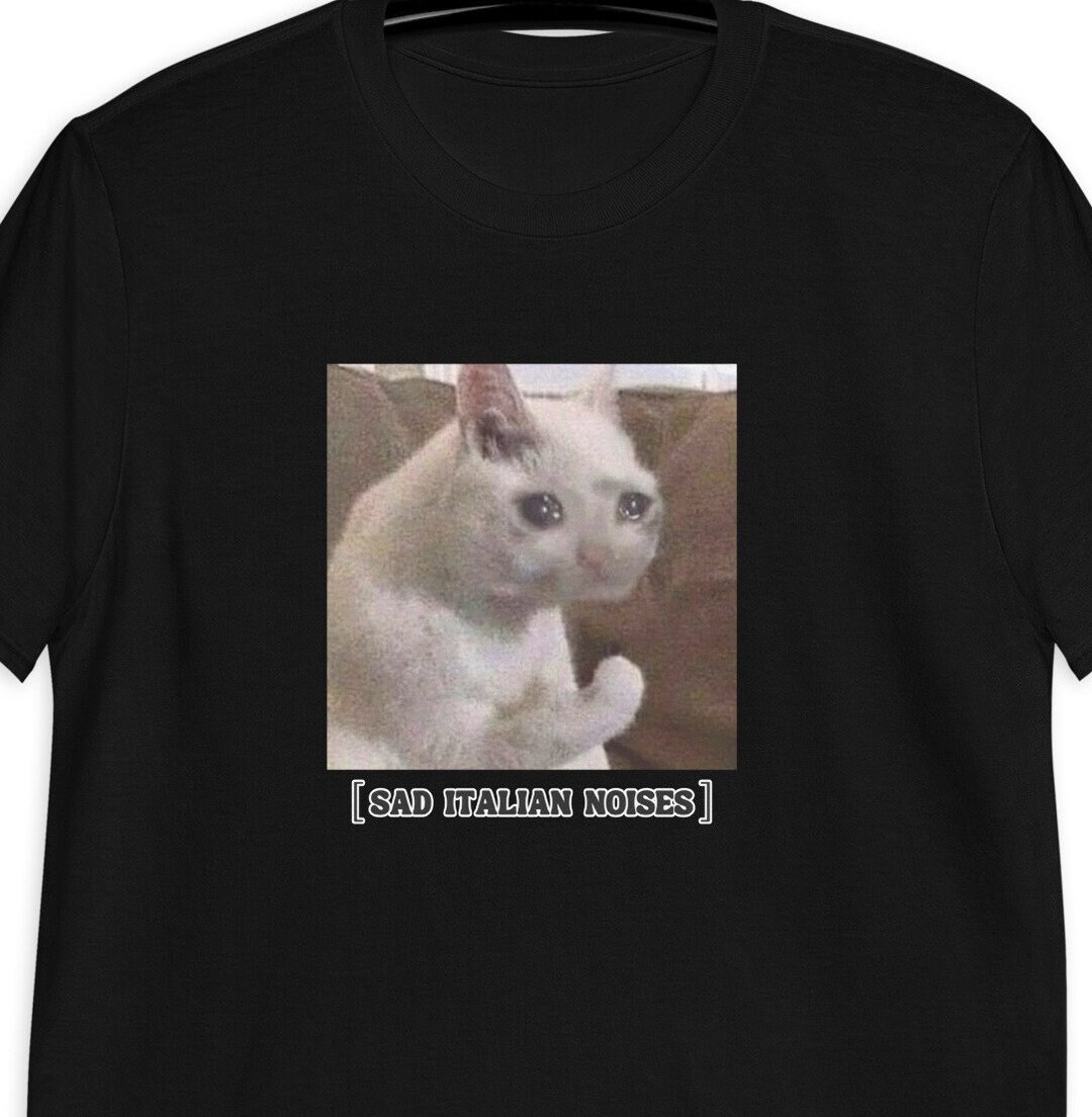 Sad Italian Cat Shirt - Etsy