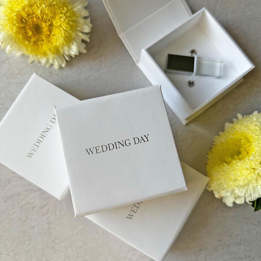 White USB Box, Photographer USB Box, USB Presentation Box, Handmade ...