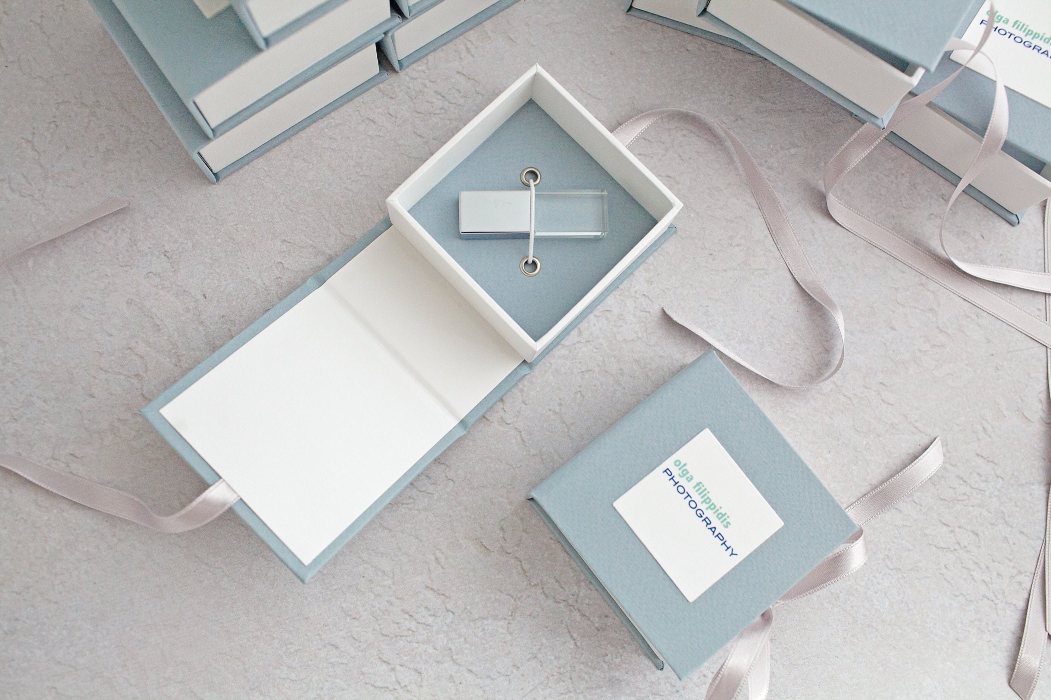 Set of 10 USB box Personalized USB flash boxes Gray USB | Etsy