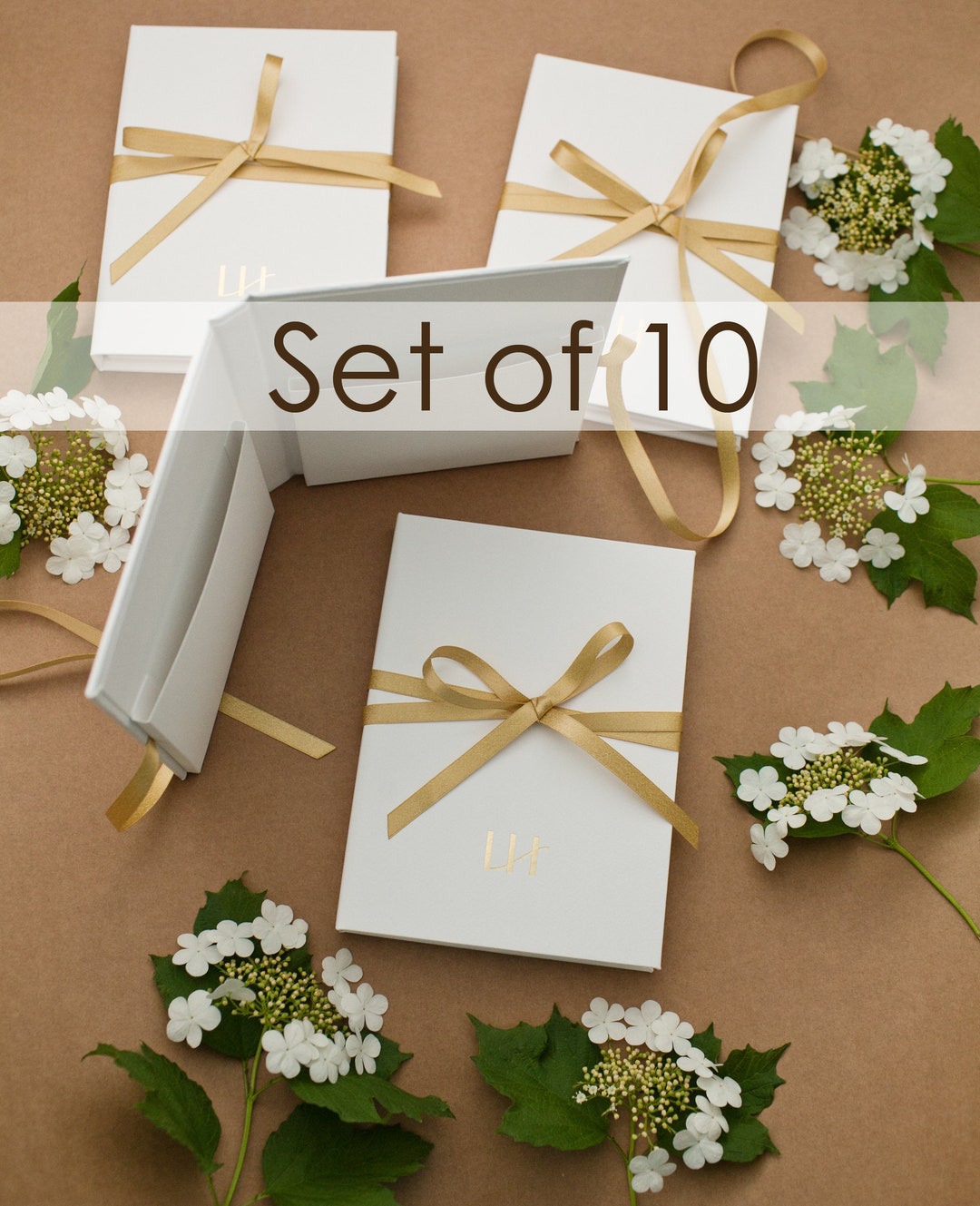 Set of 10 Photo Box With Two Pockets for Photos, Slim Photo Storage Box ...