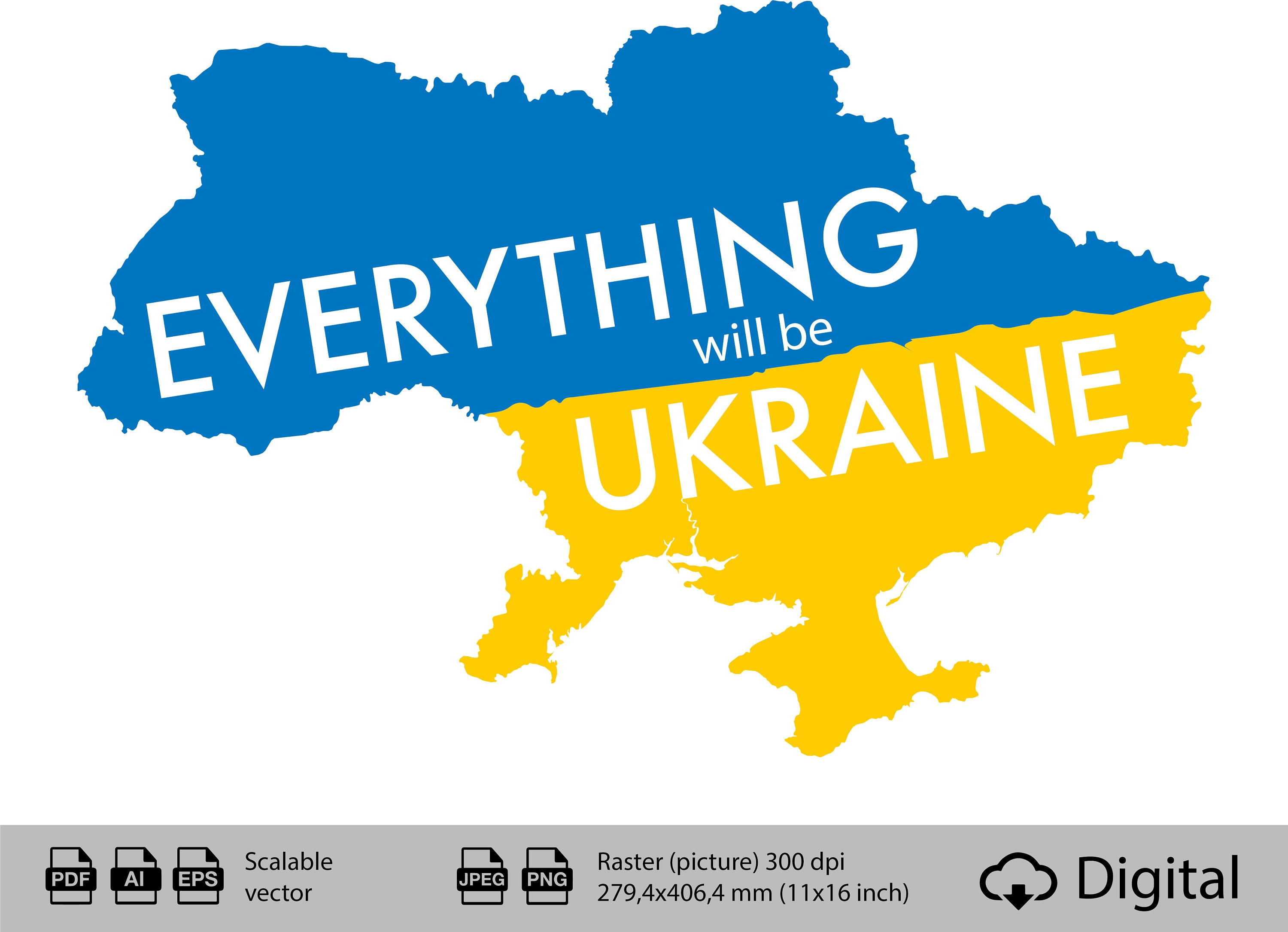 I Love Ukraine 5 Digital Instant Download Png Jpeg Pdf | Etsy