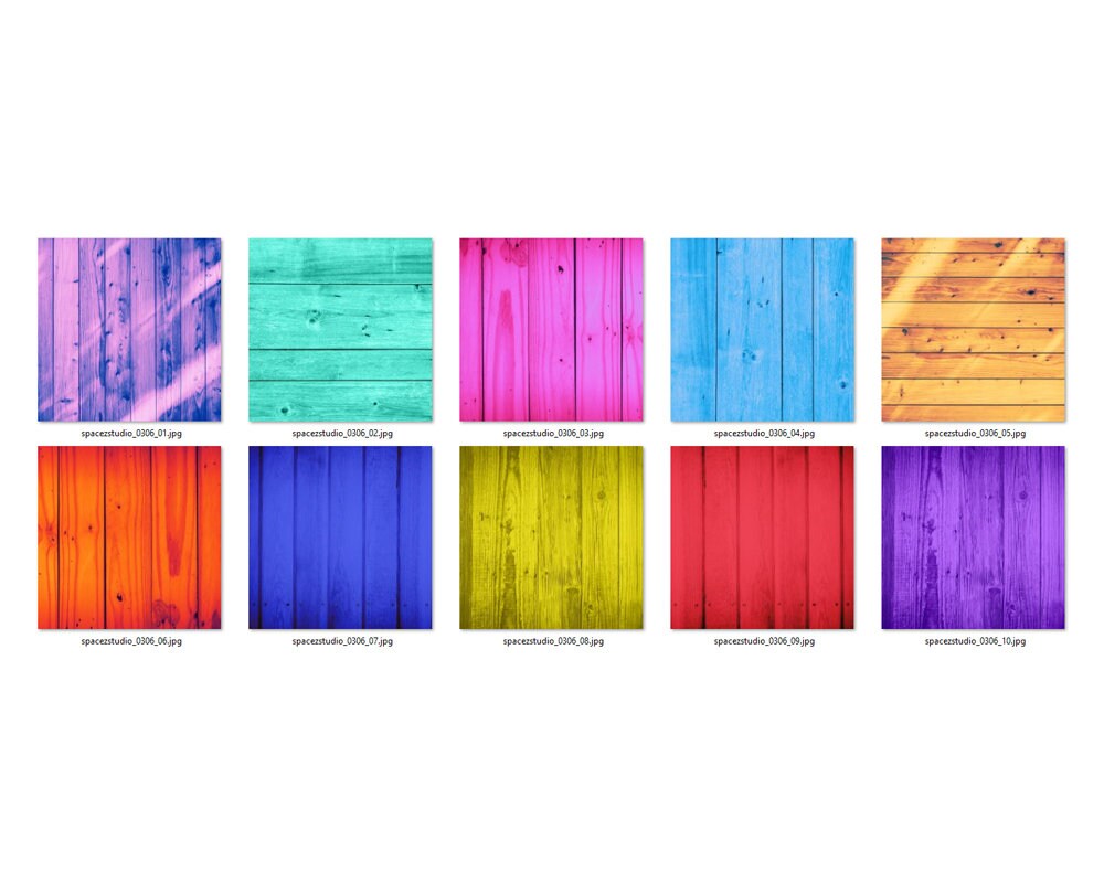 Colorful Wood Digital Paper, Mix Colors Wood Textures, 12x12 Wood ...