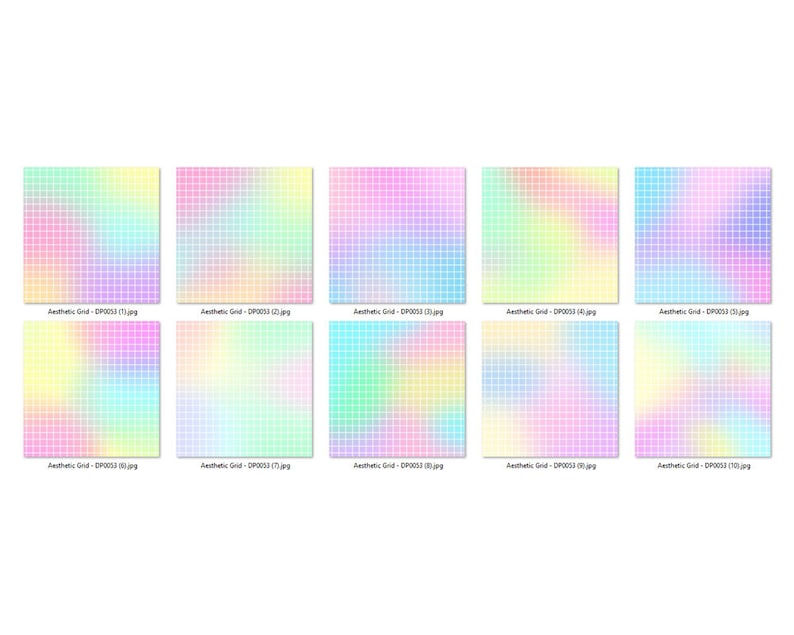 Aesthetic Grid Digital Paper Vaporwave Backgrounds Pastel - Etsy
