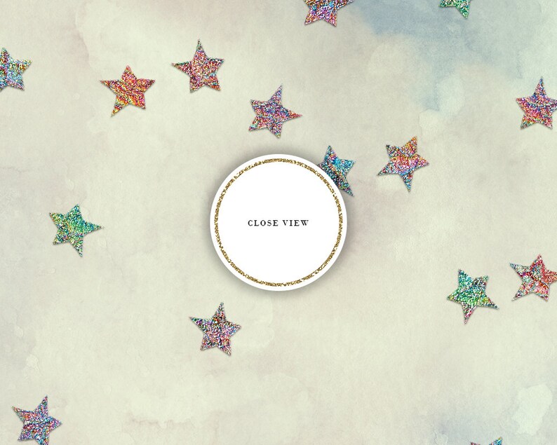 Glitter Stars Digital Paper, Watercolor Textures, Gold Stars Scrapbook ...