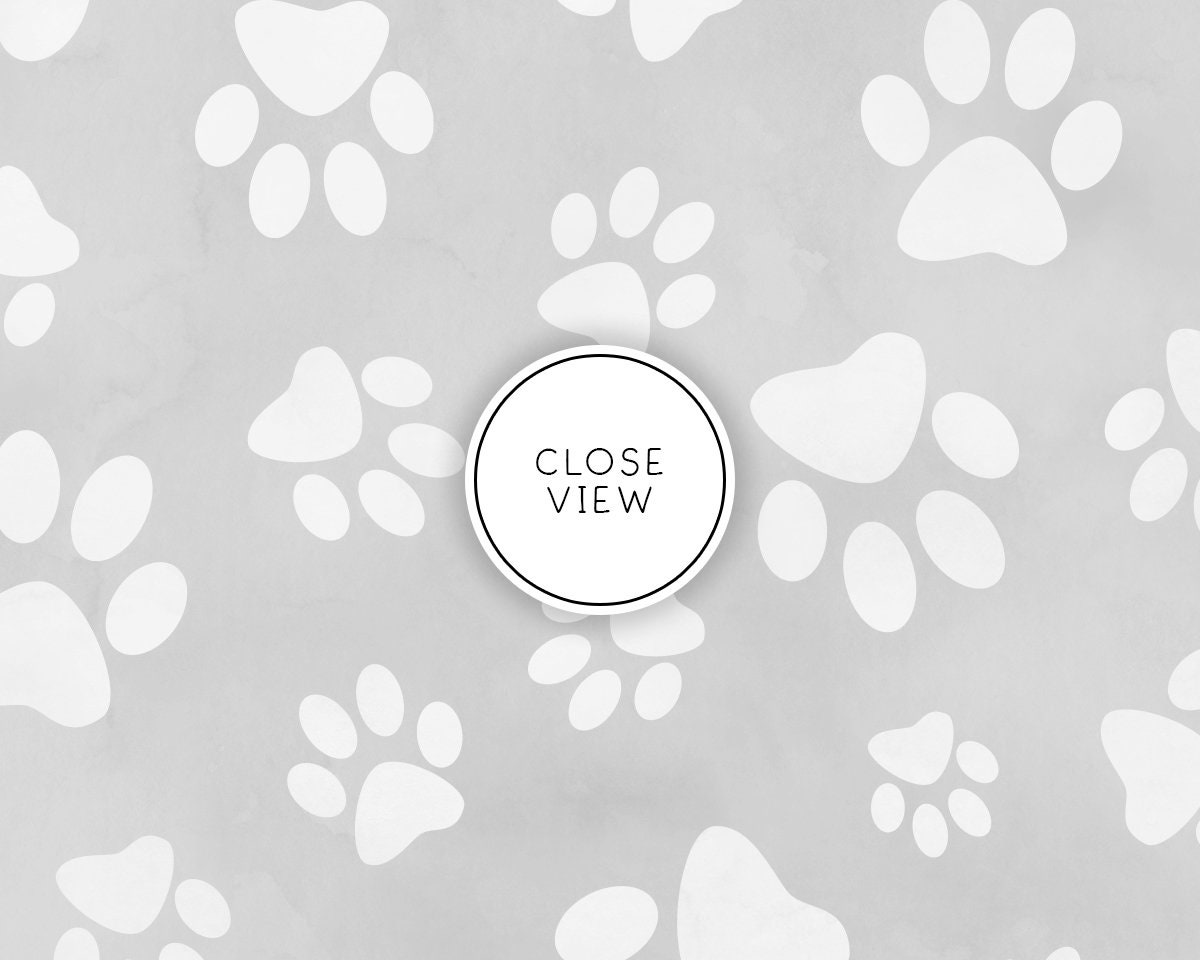 Cat Paw Print Backgrounds, Cute Digital Paper 12x12, Basic Patterns ...