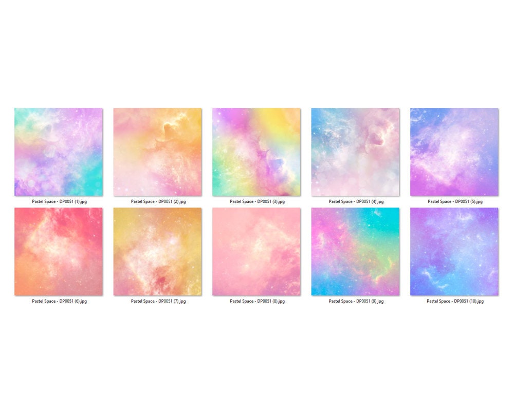 Space Digital Paper Pastel Stardust Backgrounds Starry Sky - Etsy