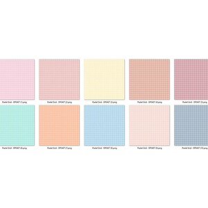 Pastel Grid Digital Paper, Seamless Modern Grid Patterns, Soft Colors ...