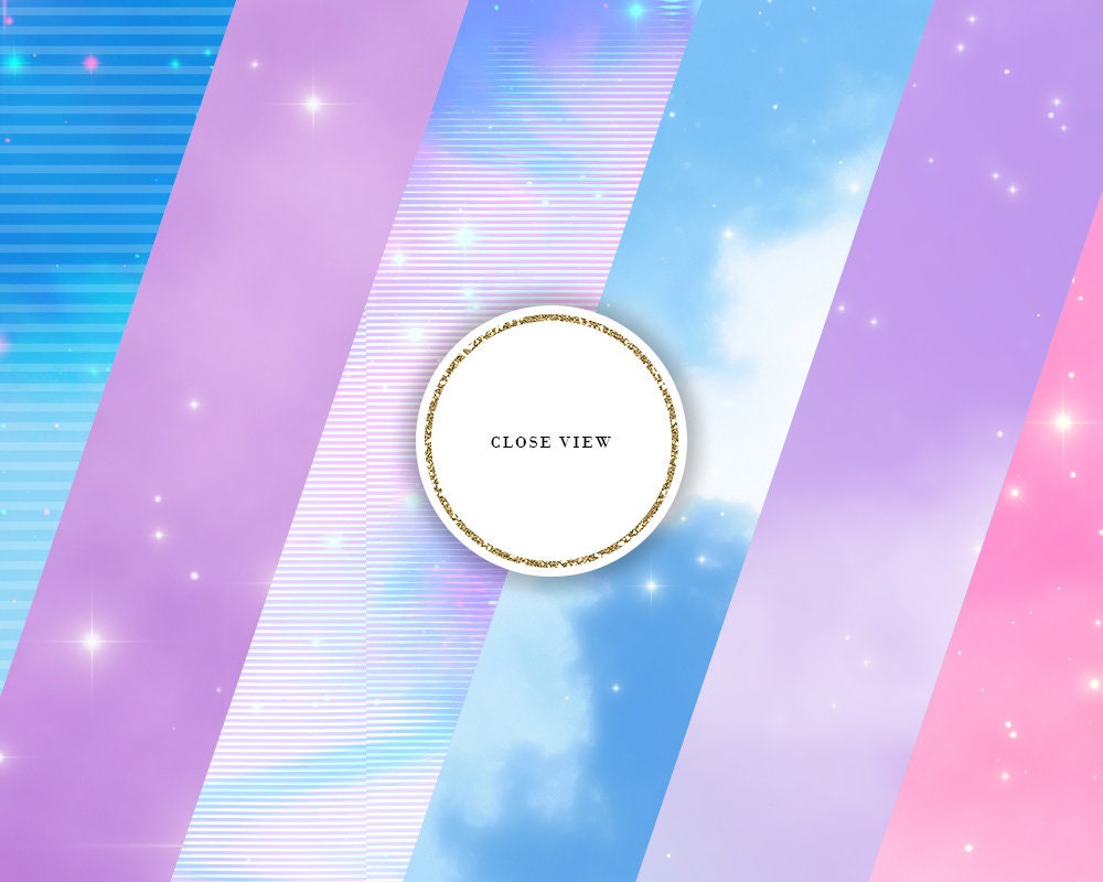 Starry Skies Digital Paper, Simple Blue Sky Scrapbook Paper 12x12 ...