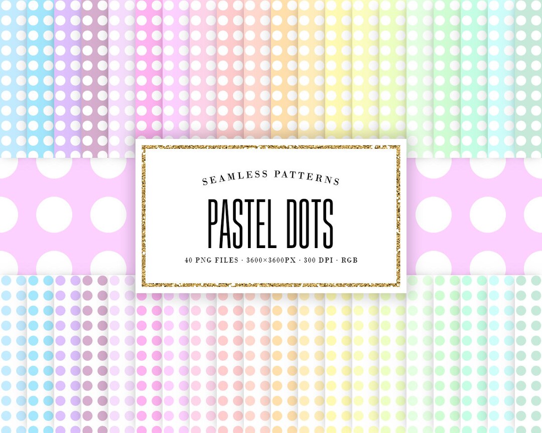 Pastel Dots Digital Paper, Simple Card Making Backgrounds, COMMERCIAL ...