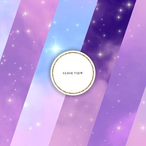 Fantasy Sky Digital Paper, Magical Backgrounds, Purple Clouds Scrapbook ...
