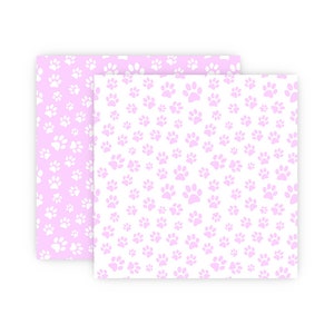 Pastel Paw Prints Seamless Digital Paper, Pet Paws Patterns, 12x12 ...