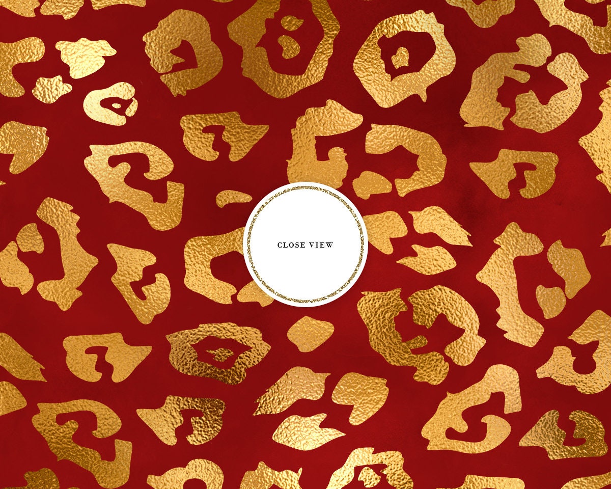 Red and Gold Seamless Digital Paper, Royal Metallic Foil Patterns ...