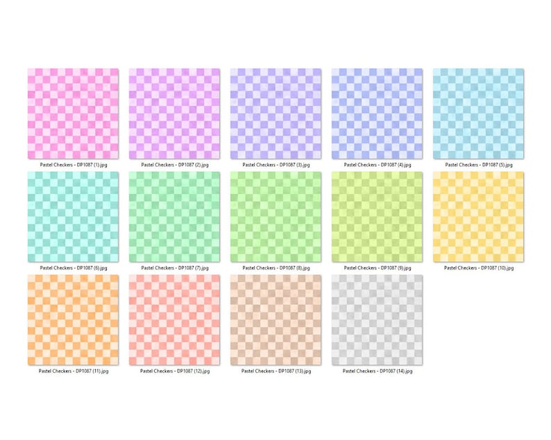 Pastel Checkers Background, Checkered Digital Paper, Basic Patterns ...