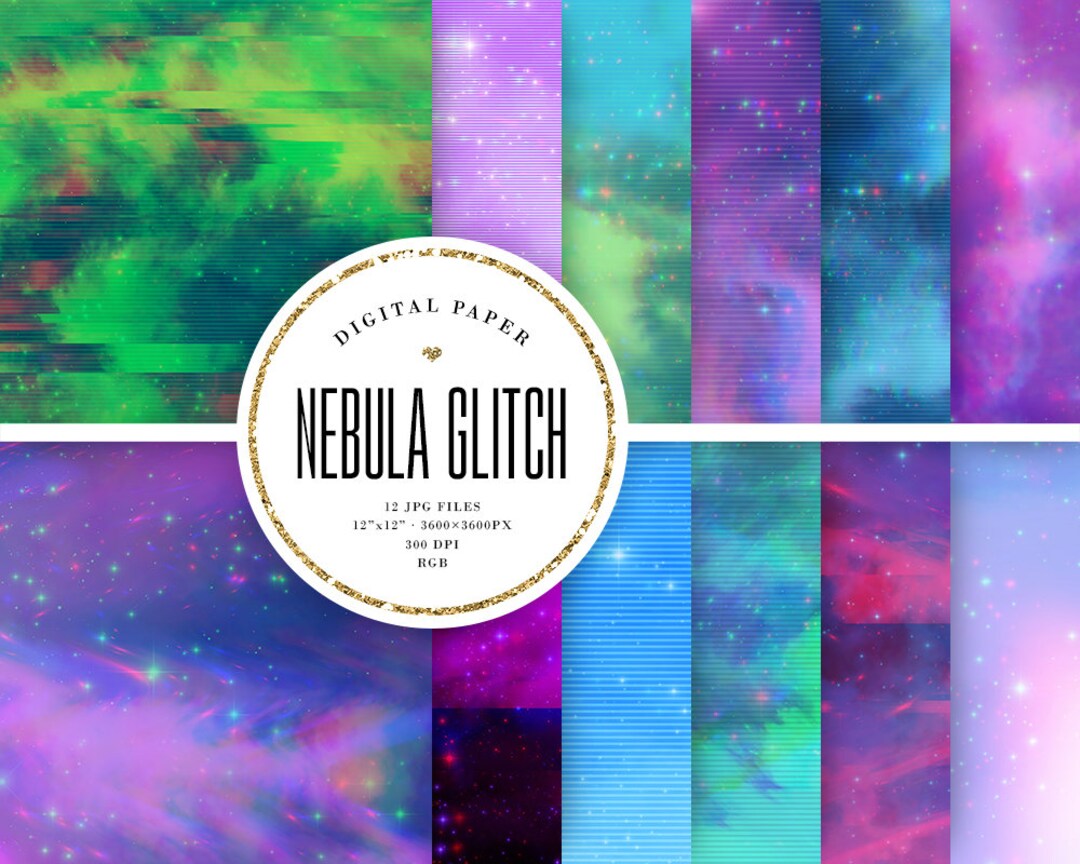 Nebula Glitch Backgrounds, Aesthetic Wallpapers, Distorted Space ...