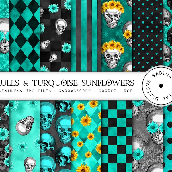 Red and Teal Digital Paper - Etsy