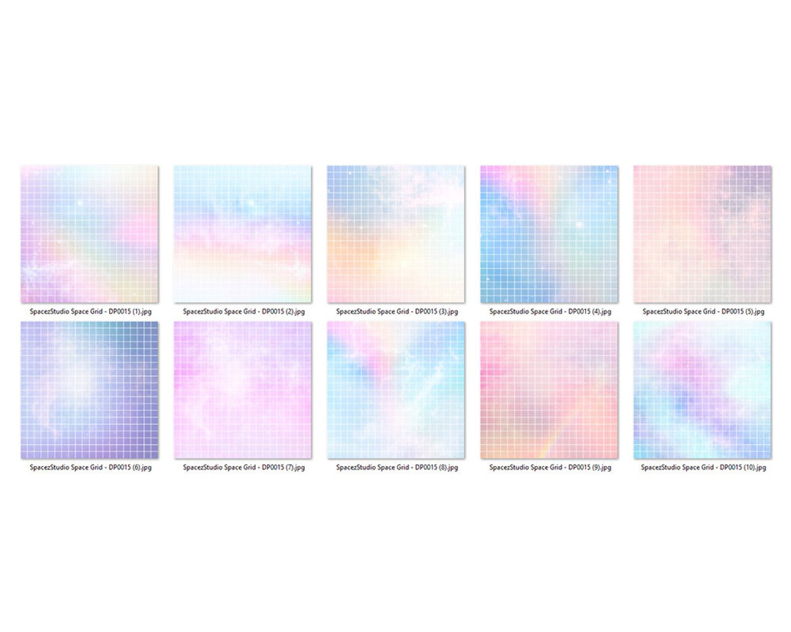 Space Grid Backgrounds Light Nebula Digital Paper Soft - Etsy