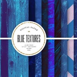 Blue Digital Textures, Blue Scrapbook Papers, Blue Backgrounds ...