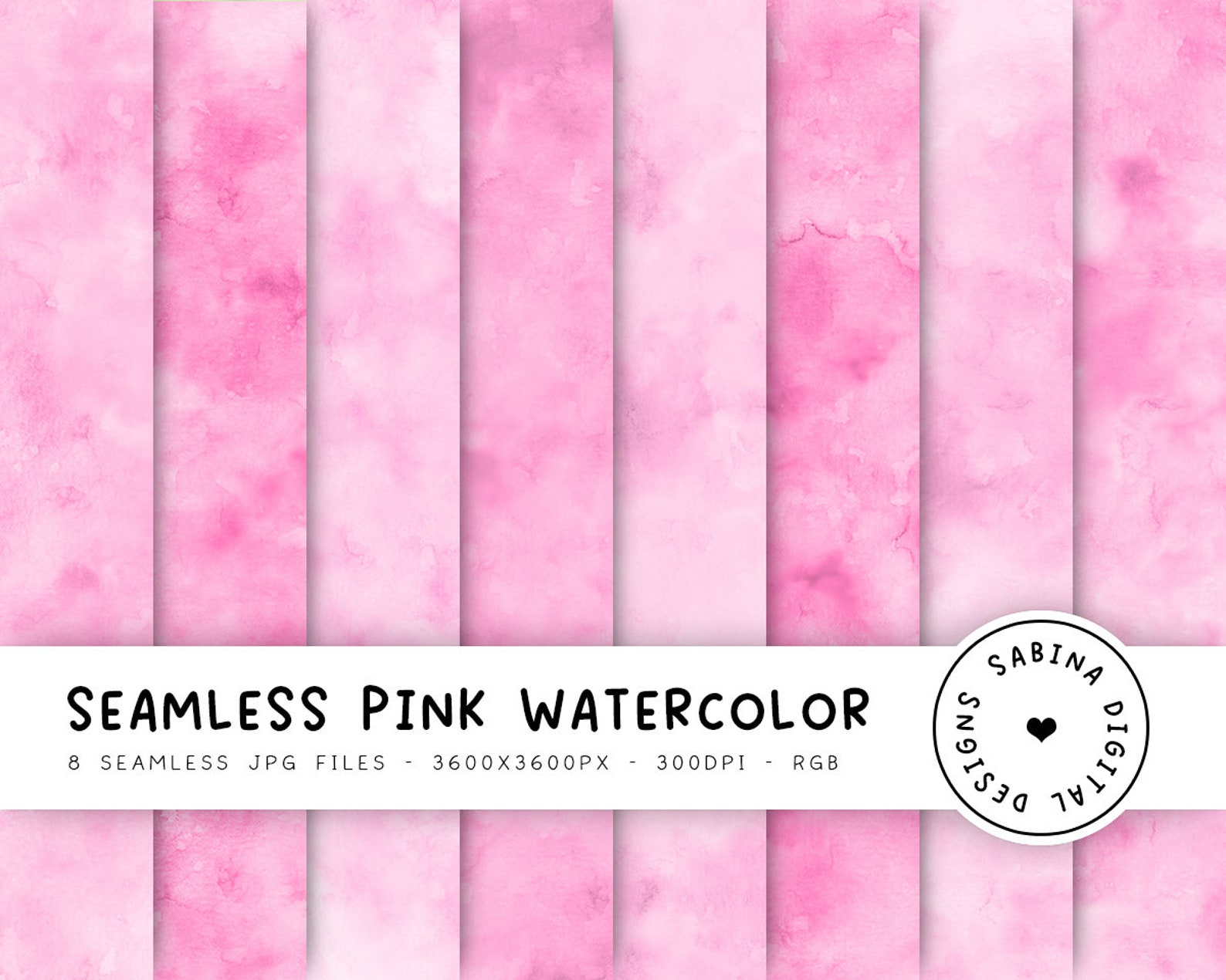 Seamless Pink Watercolor Textures, Soft Pink Digital Paper 12x12 ...