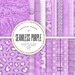 Purple Seamless Patterns, Pastel Violet Tileable Digital Paper ...