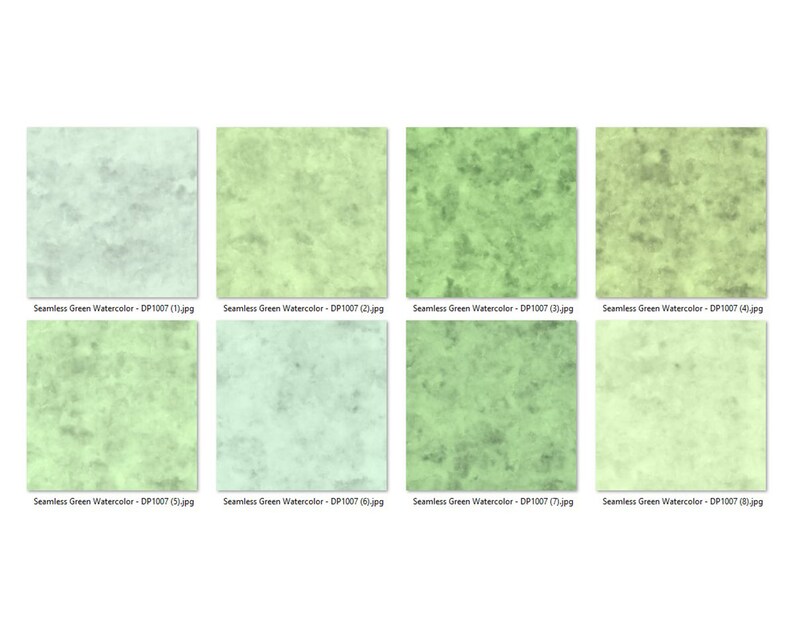 Green Watercolor Seamless Digital Paper, Green Textures 12x12 ...