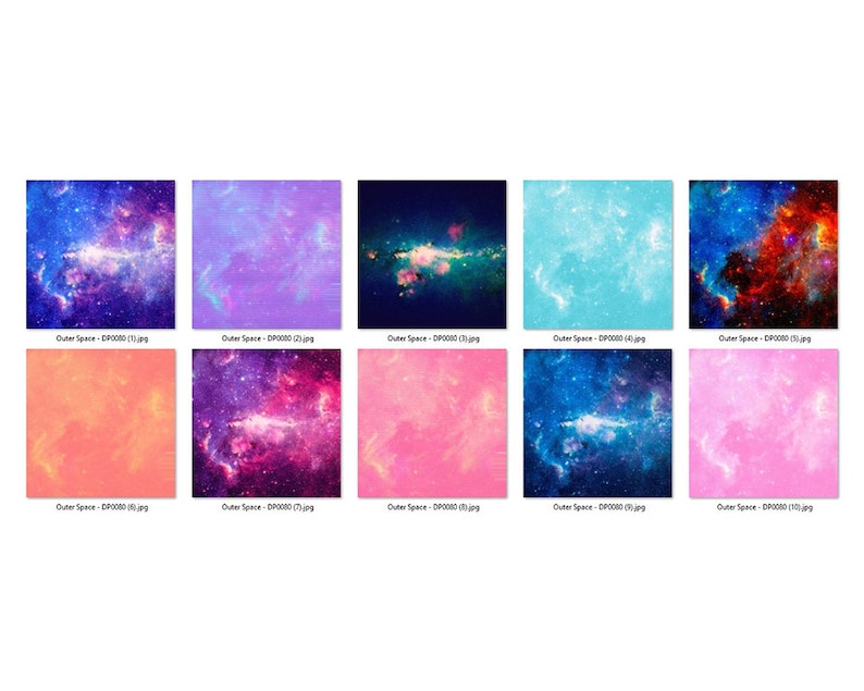 Galaxy Digital Paper, Commercial Use Space Backgrounds, Purple Cosmic ...