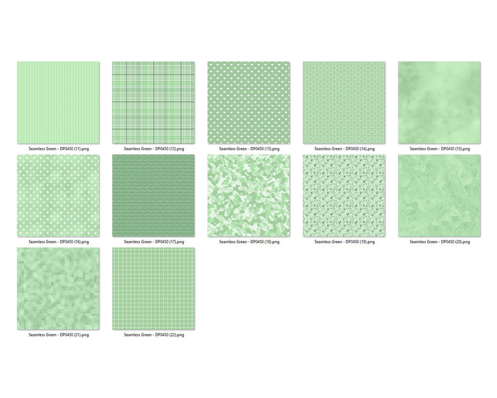 Pastel Green Seamless Digital Paper, Soft Green Backgrounds, Tileable ...