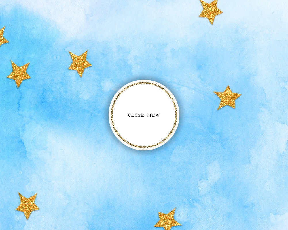 Glitter Stars Digital Paper, Watercolor Textures, Gold Stars Scrapbook ...