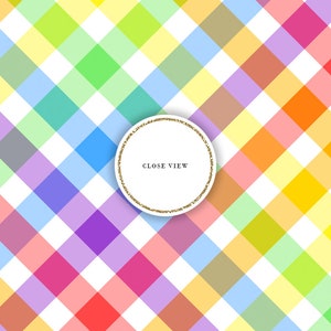 Rainbow Geometric Seamless Patterns, Colorful Digital Paper on White ...