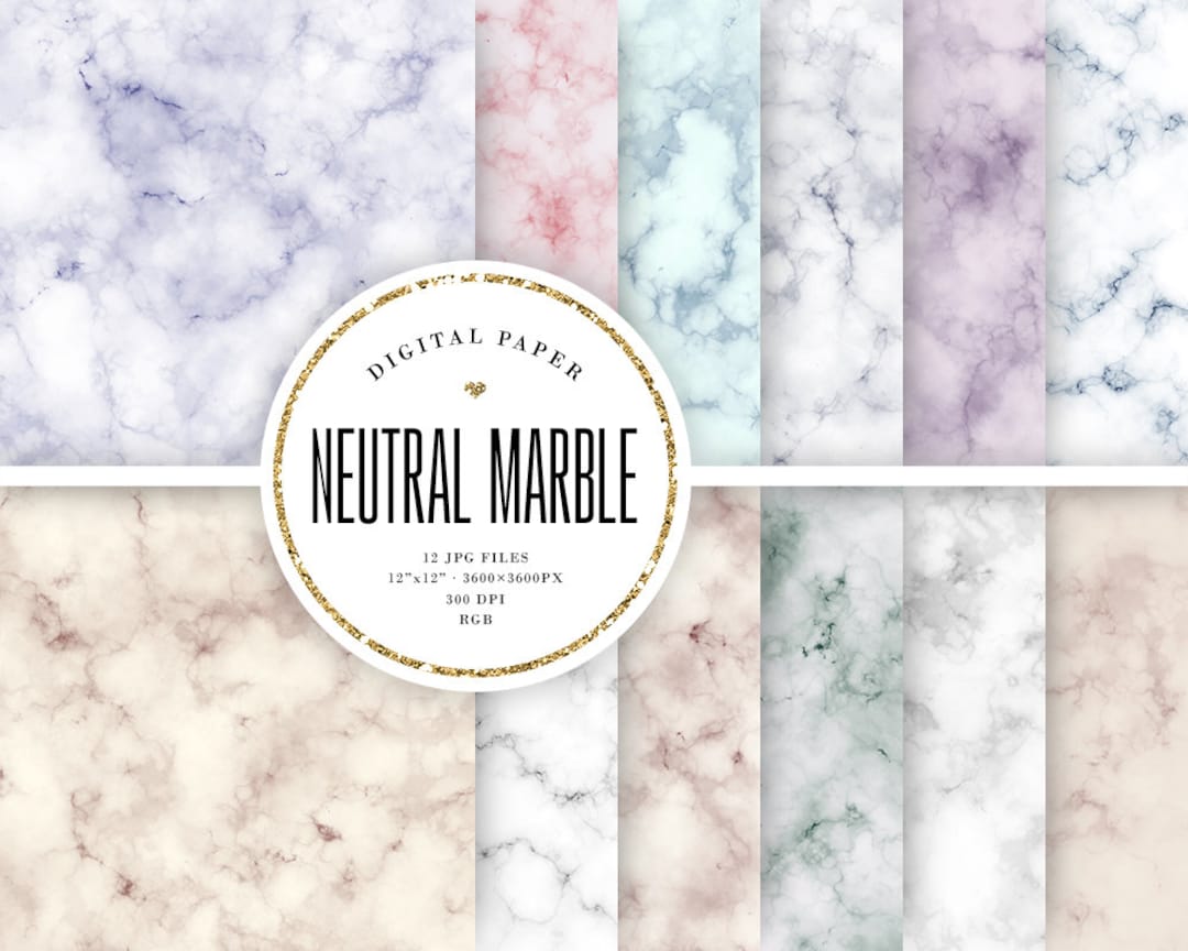 Light Marble Digital Paper, Neutral Marble Texture Backgrounds, Marble ...