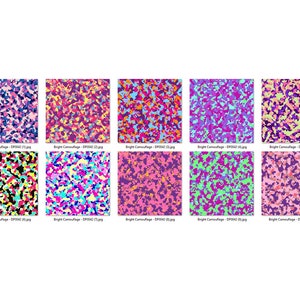Bright Camouflage Backgrounds, Colorful Camo Digital Paper, Military ...