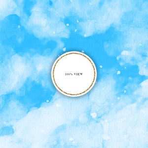 Watercolor Sky Digital Paper, Aquarelle Clouds Backgrounds, Abstract ...