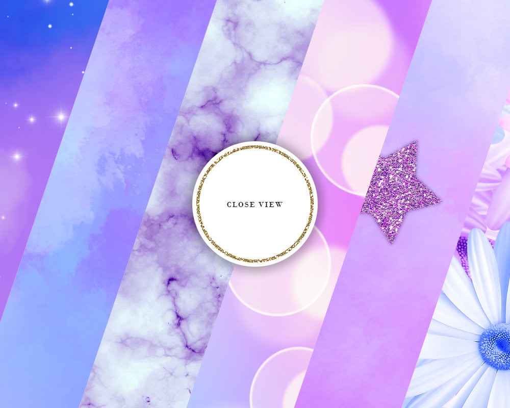 Purple Digital Paper, Violet Backgrounds, Starry Sky Scrapbook Paper ...