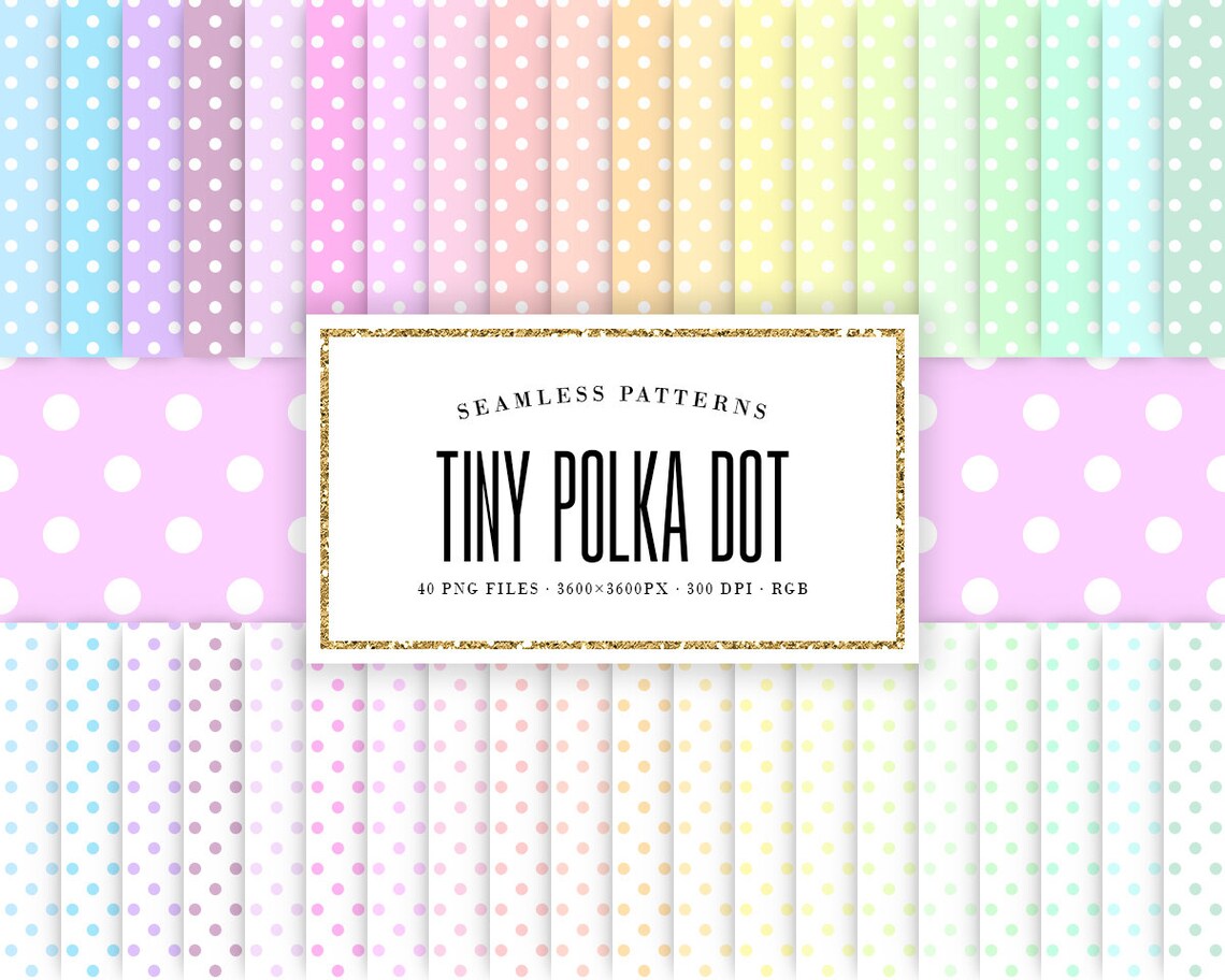Tiny Polka Dot Digital Paper Seamless Polka Dots Backgrounds - Etsy
