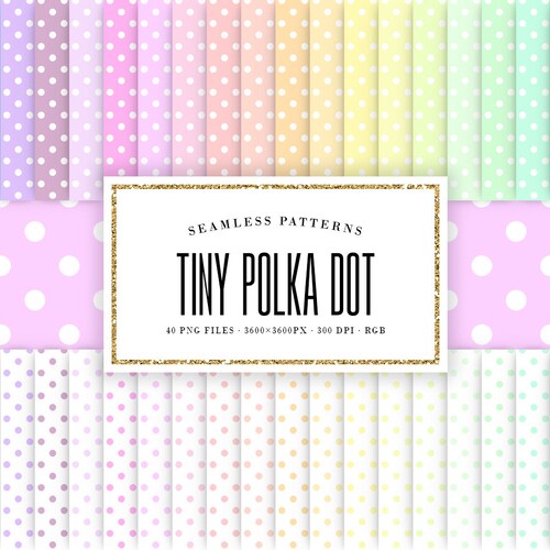 Tiny Polka Dot Digital Paper Seamless Polka Dots Backgrounds - Etsy