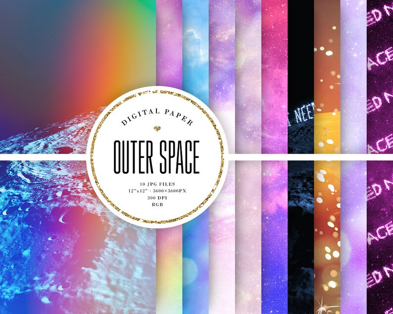 Space Backgrounds Galaxy Digital Paper Nebula Textures - Etsy