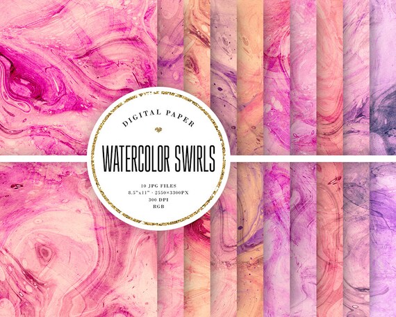 Watercolor Swirls Digital Paper Beige Abstract Backgrounds | Etsy