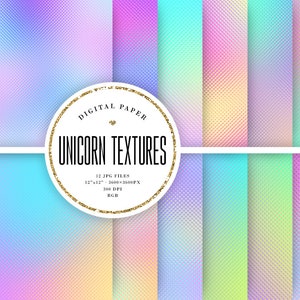 Unicorn Texture Digital Paper, Iridescent Backgrounds, Pastel Metallic ...