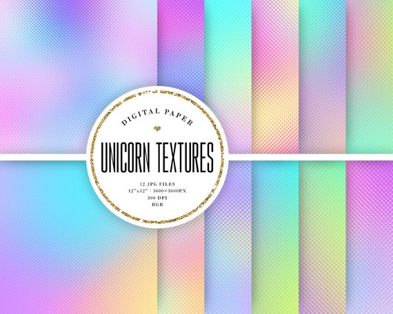 Unicorn Texture Digital Paper Iridescent Backgrounds Pastel - Etsy