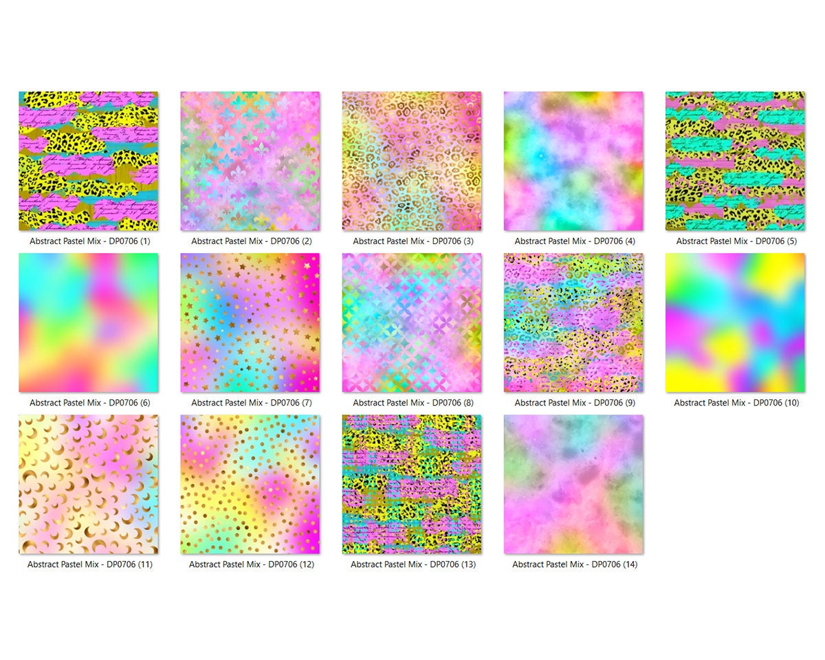 Abstract Digital Paper 12x12 Bright Backgrounds Vibrant - Etsy