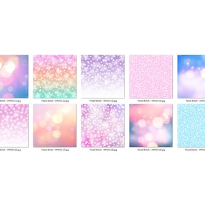 Pastel Bokeh Digital Paper, Soft Ombre Backgrounds, Cute Colors ...